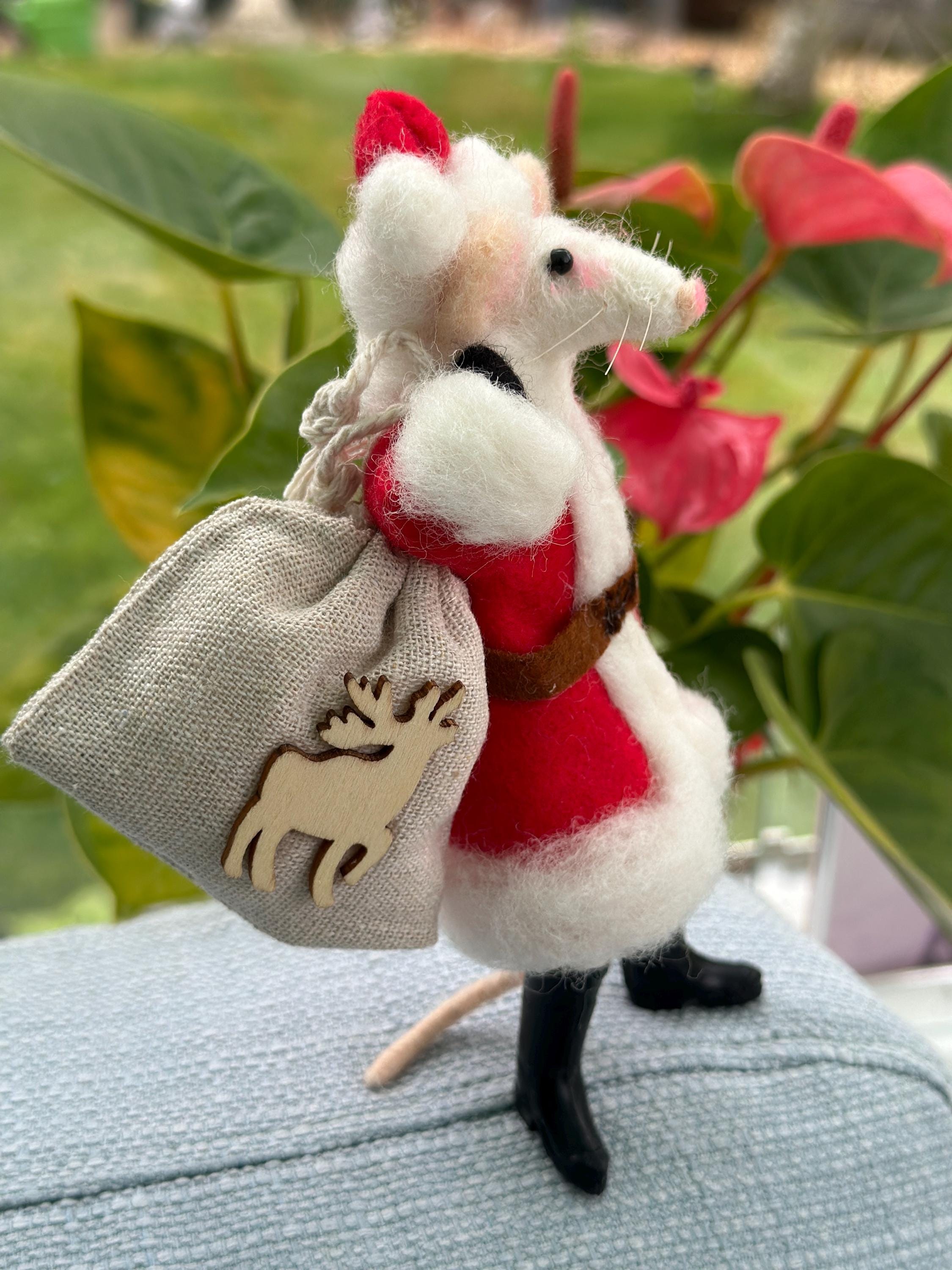 Santa Mouse/xmas Mouse Ornament/christmas Mouse/santa Ornament/mice ...