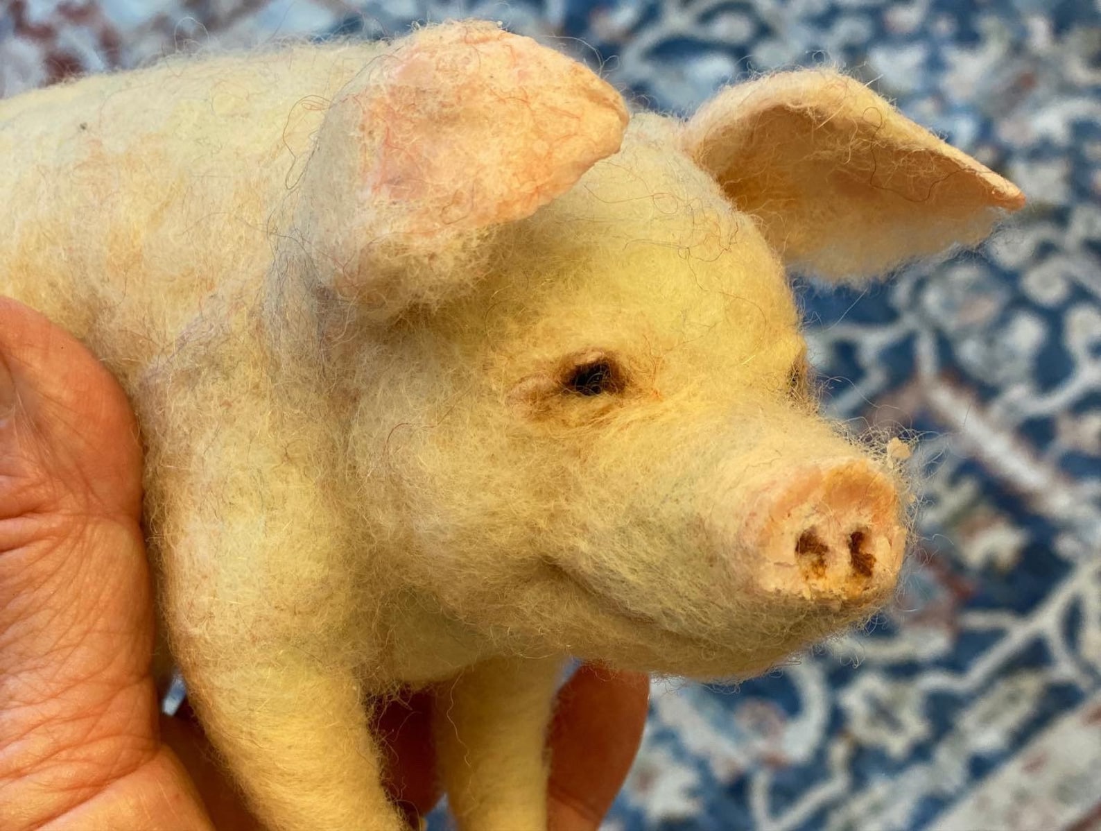 Needle Felted Pig/pig/felted Pig/pig Wool Sculpture//felted - Etsy