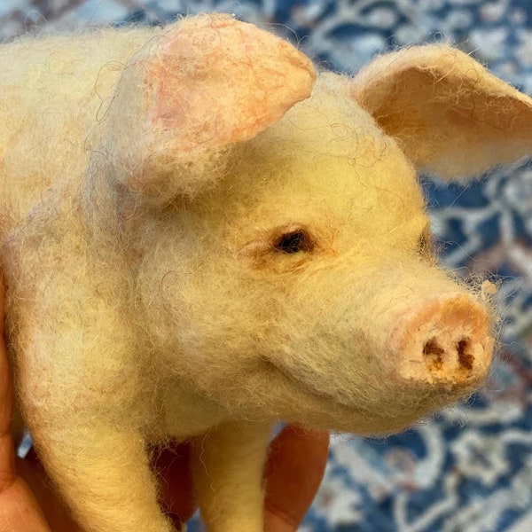 Felt Pig - Etsy
