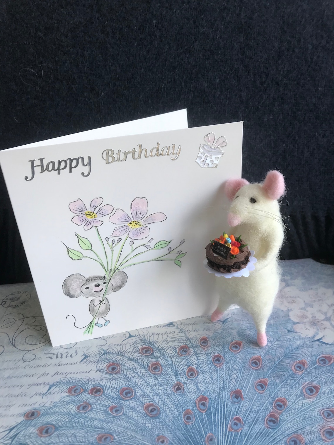 Mouse/Birthday Mouse/Birthday Gift/Character Mouse/Cute | Etsy