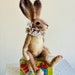 Hare Doll/spring Hare/needle Felted Hare/felted Hare/felted Jack Rabbit ...