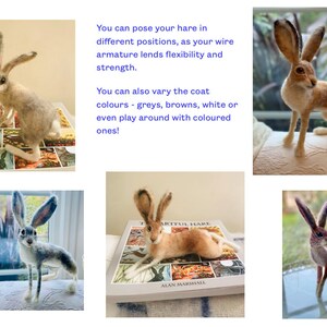 Hare Pattern/hare Felting Tutorial/intermediate/needle Felt Hare/hare ...