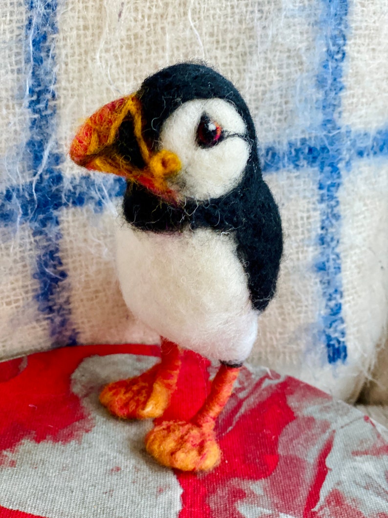 Puffin/needle Felt Puffin/felted Bird/felted Animals/needle - Etsy UK