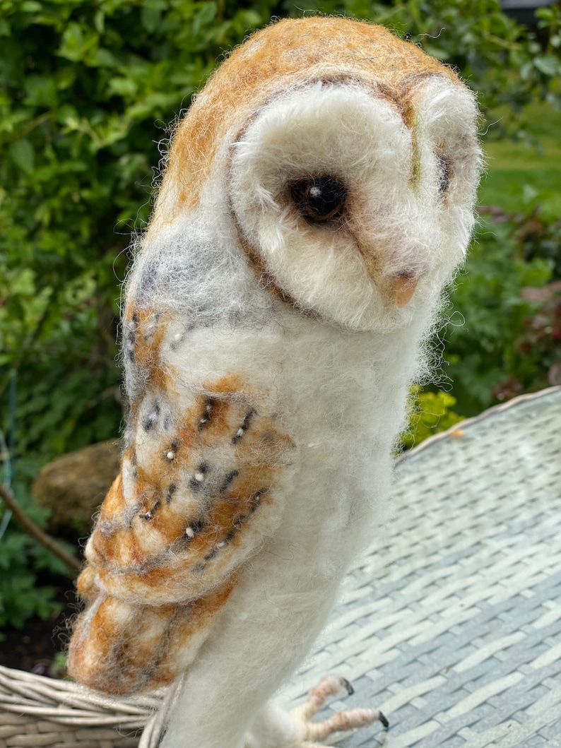 Life Size Barn Owl/needle Felted Barn Owl/life Size Owl/felt | Etsy