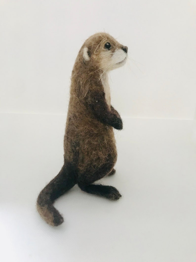 Needle Felt Otter Sculpture : Felted Otter; Otter Gift; Needle Felted ...