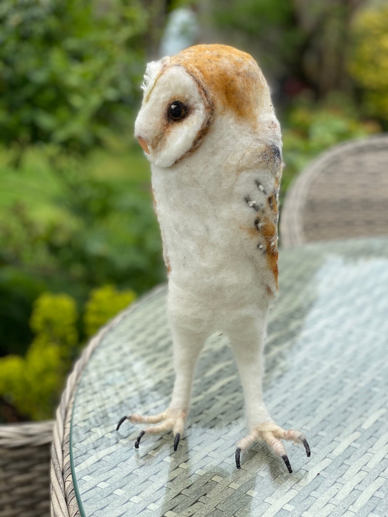Life Size Barn Owl/needle Felted Barn Owl/life Size Owl/felt | Etsy