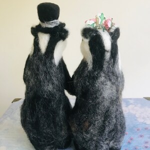 Badger Cake Topper/animal Wedding Cake Topper/needle Felted Badgers ...