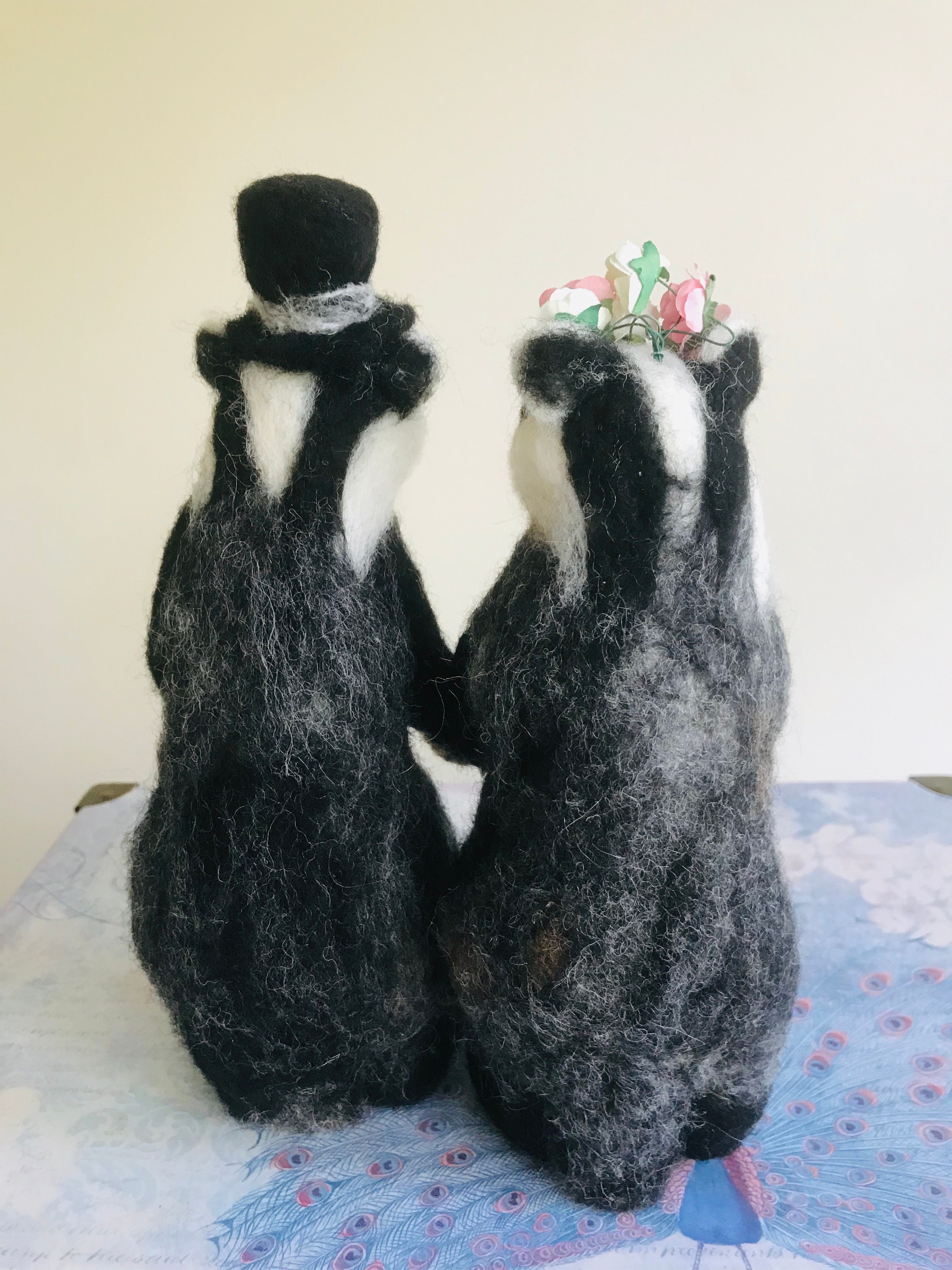 Badger Cake Topper/animal Wedding Cake Topper/needle Felted Badgers ...