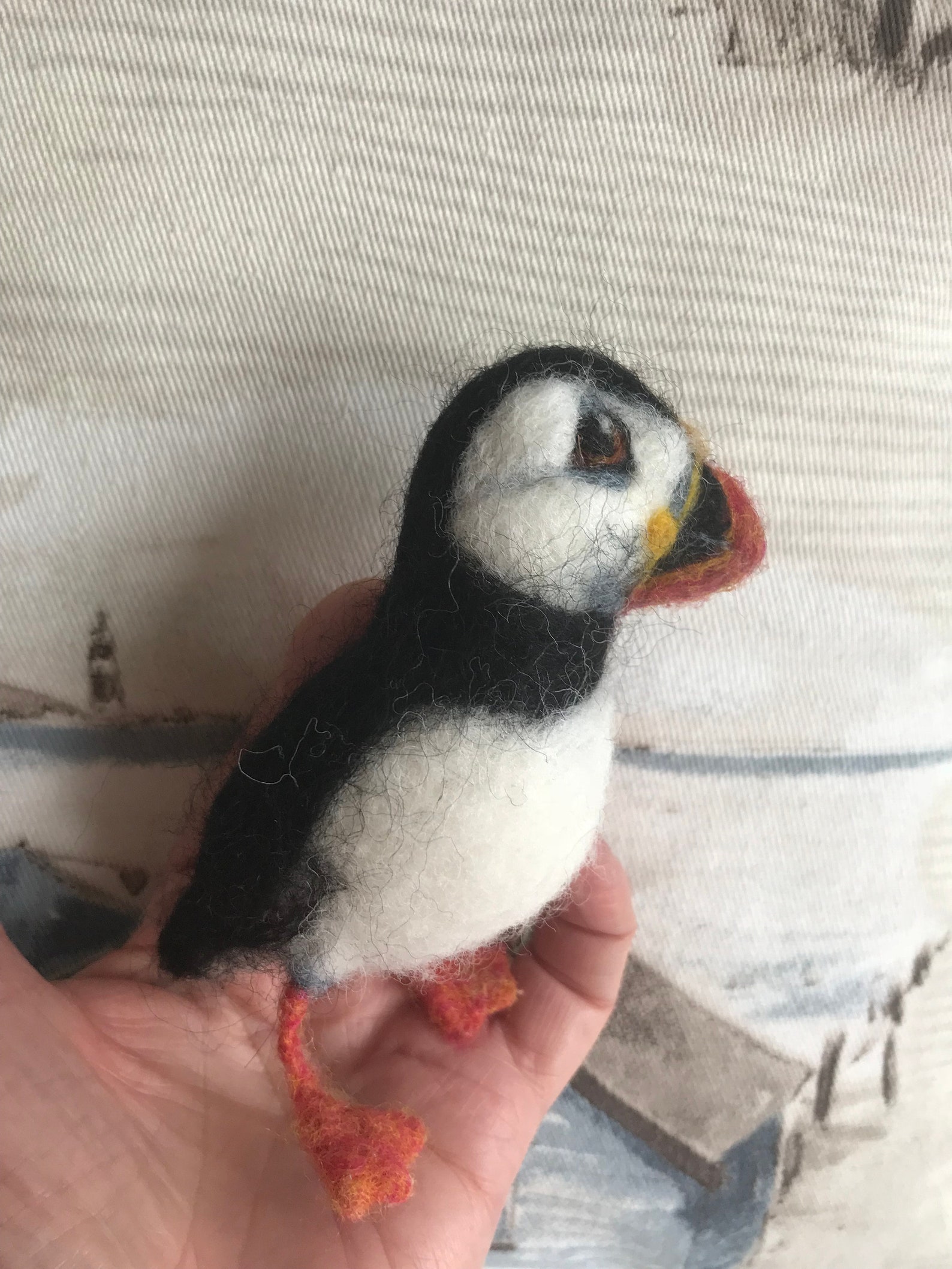Puffin/needle Felt Puffin/felted Bird/felted Animals/needle | Etsy UK