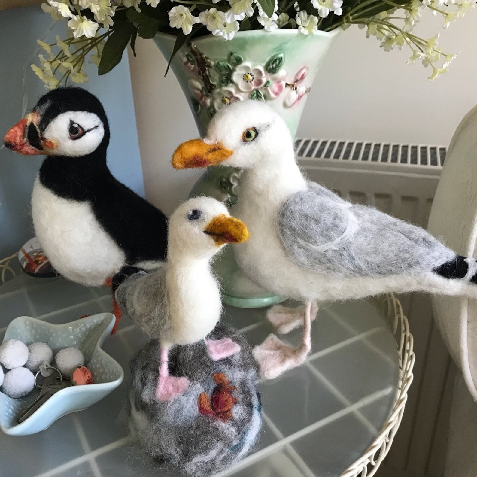 Puffin/needle Felt Puffin/felted Bird/felted Animals/needle | Etsy UK