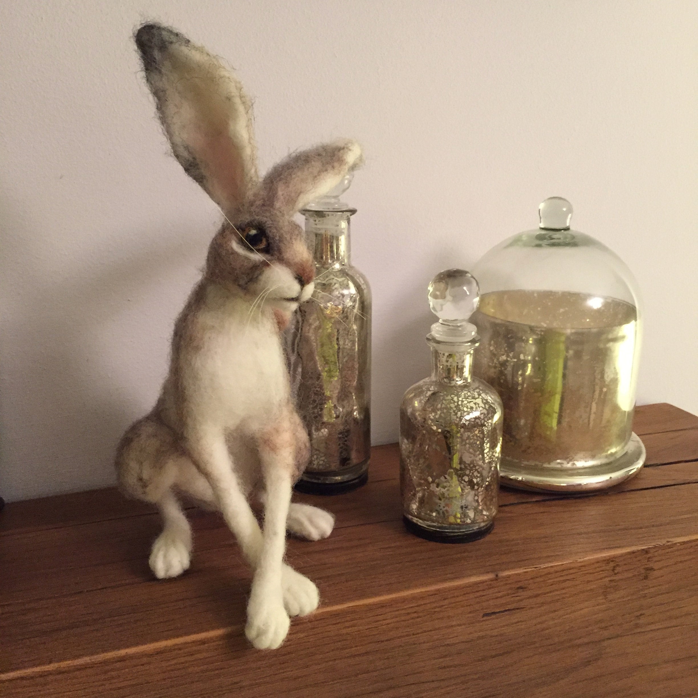 Hare/Needle Felted Animals/Felted Hare/Felt rabbit/Jack | Etsy