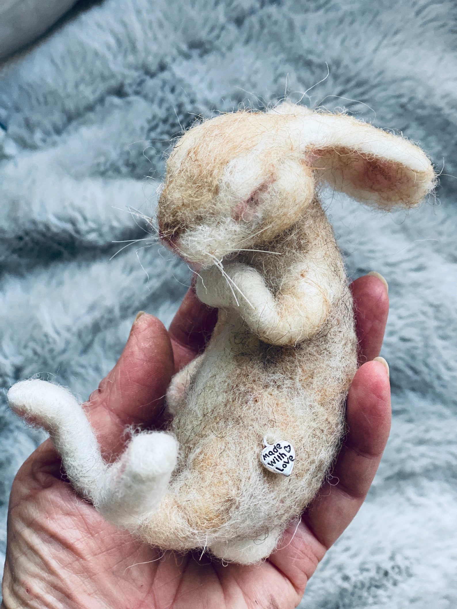 Hare Baby/baby Rabbit/sleeping Newborn Hare/needle Felted | Etsy