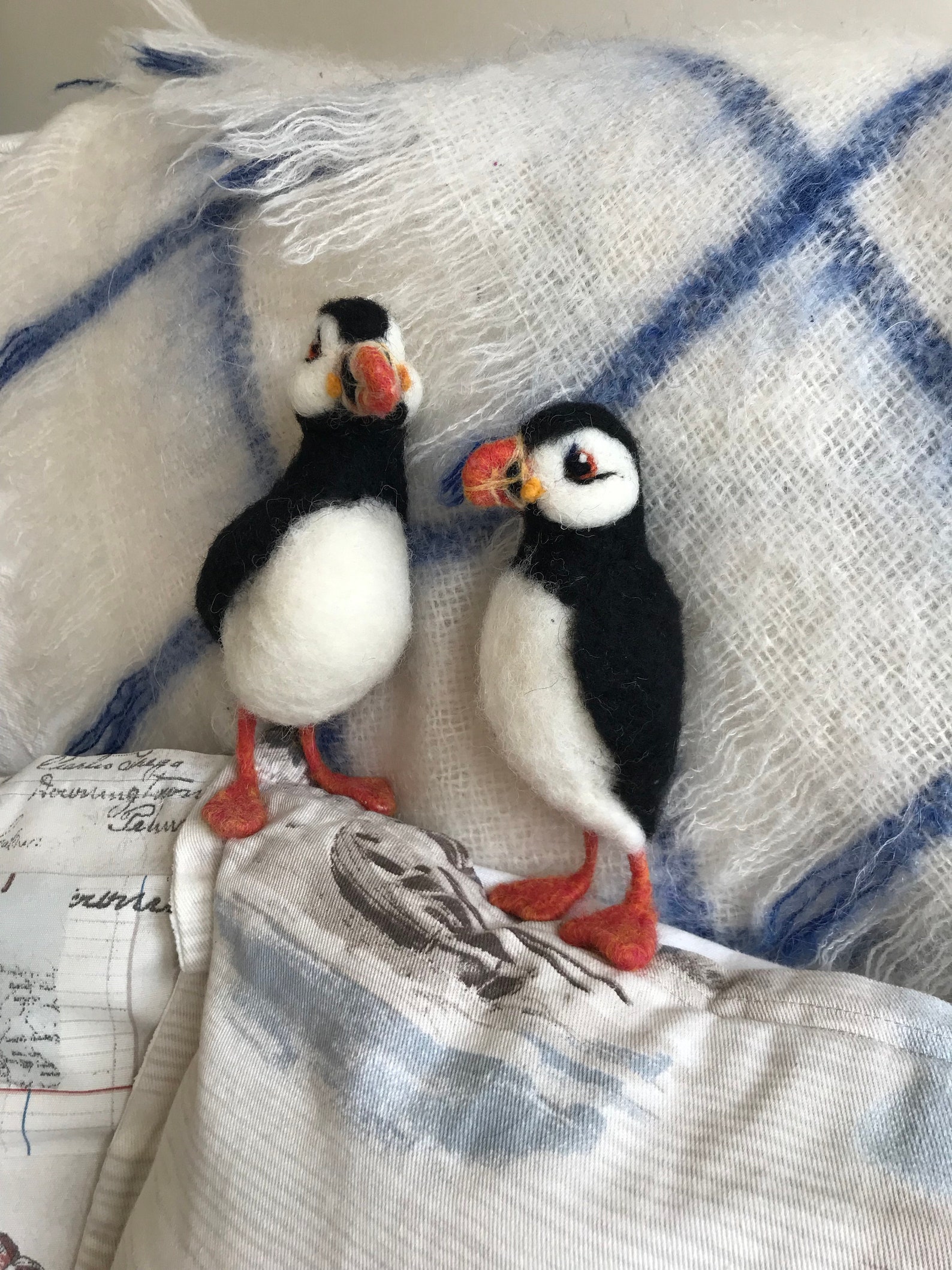Puffin/needle Felt Puffin/felted Bird/felted Animals/needle | Etsy UK