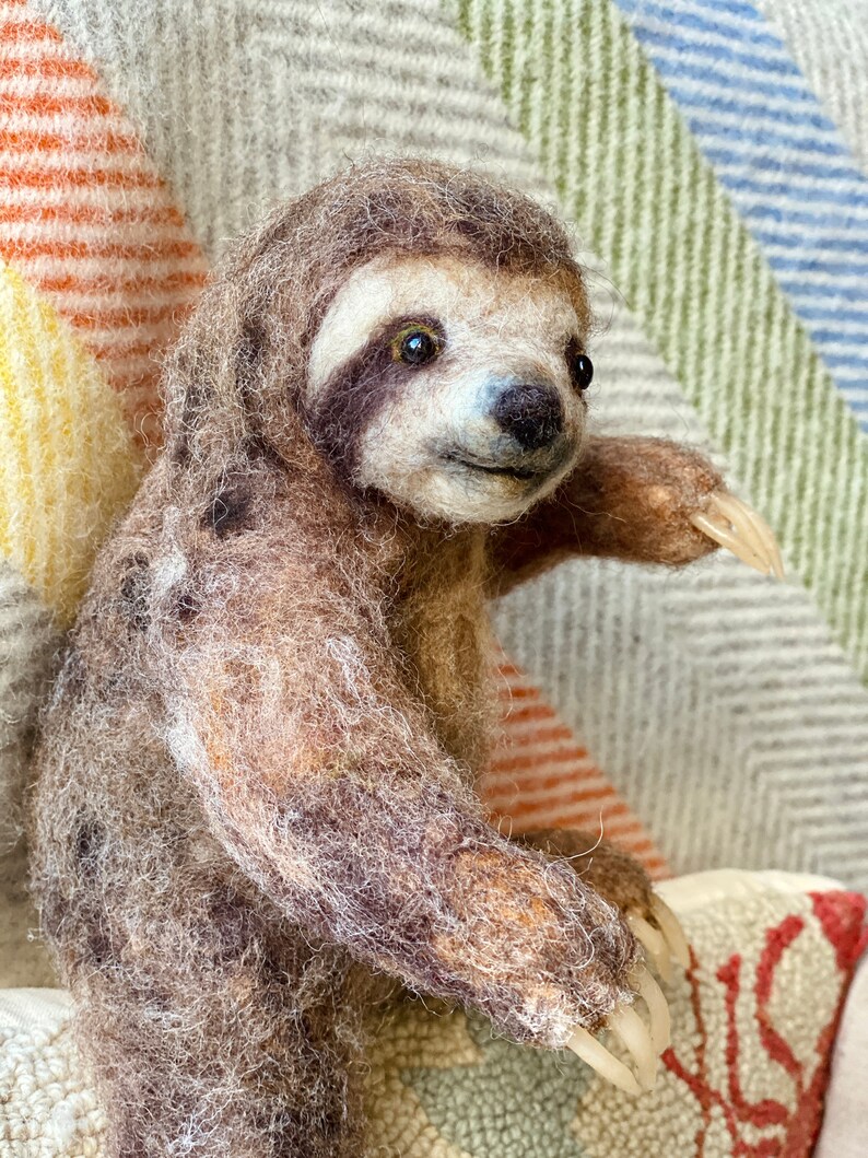 Sloth/felted Animals/needle Felted Sloth/sloth Ornament/felted - Etsy