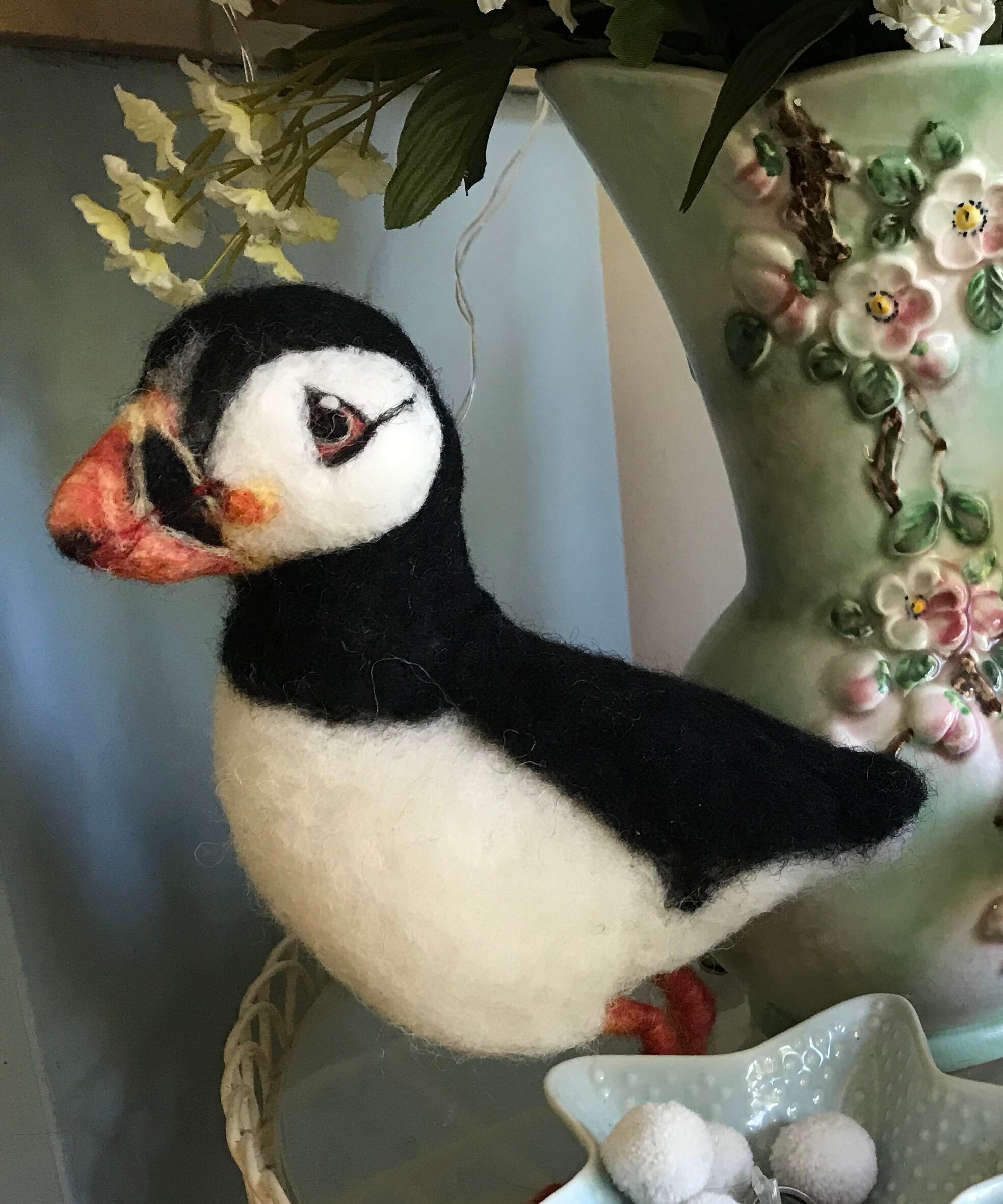 Puffin/needle Felt Puffin/felted Bird/felted Animals/needle | Etsy UK