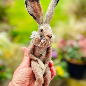 Hare Doll/spring Hare/needle Felted Hare/felted Hare/felted Jack Rabbit ...