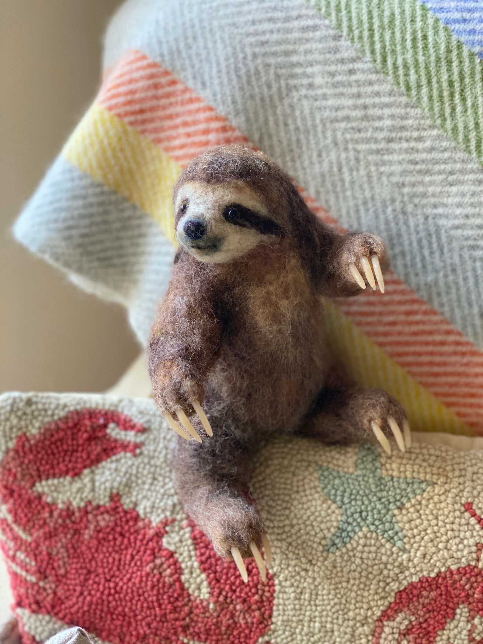 Sloth/felted Animals/needle Felted Sloth/sloth Ornament/felted - Etsy