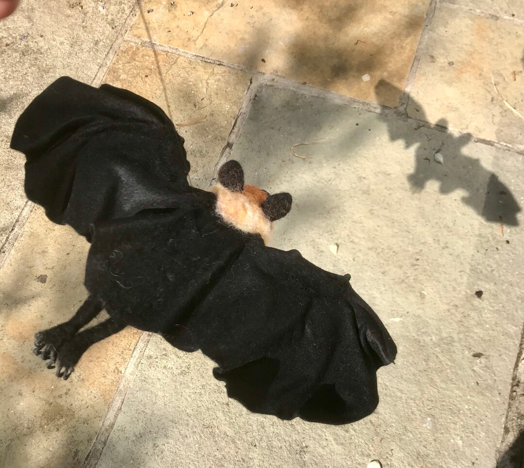 Flying Fox Bat/mixed Media Realistic Bat/needle Felted Flying Fox ...