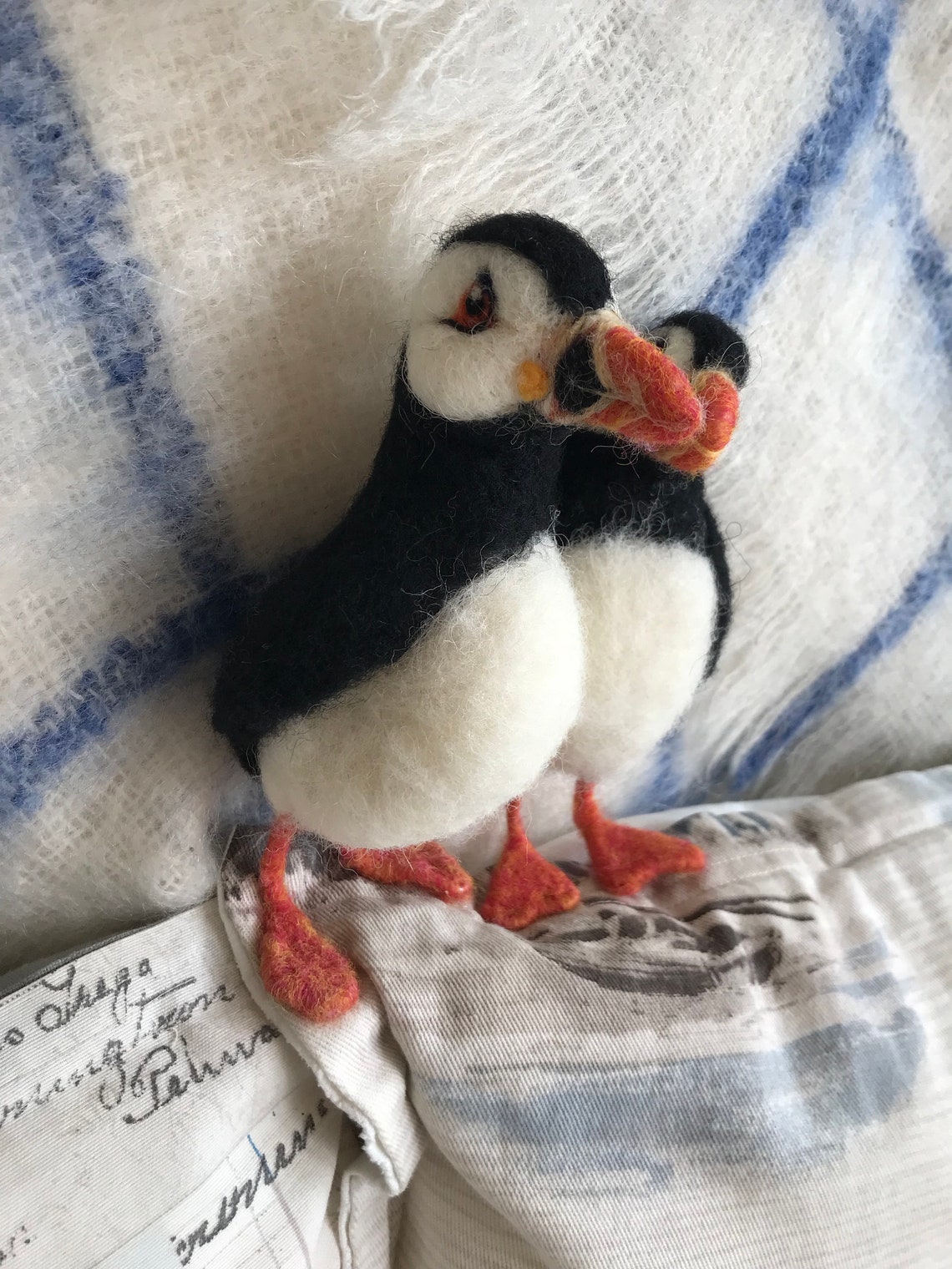 Puffin/needle Felt Puffin/felted Bird/felted Animals/needle | Etsy UK