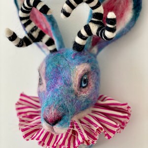 Wall Decor/jackalope Art/faux Taxidermy/fantasy Jackalope /needle ...
