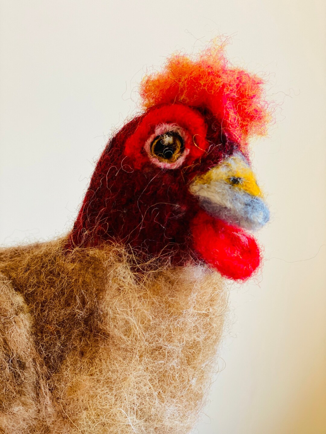 Needle Felted Chicken/hen/little Brown Hen/chicken/chicken Sculpture ...