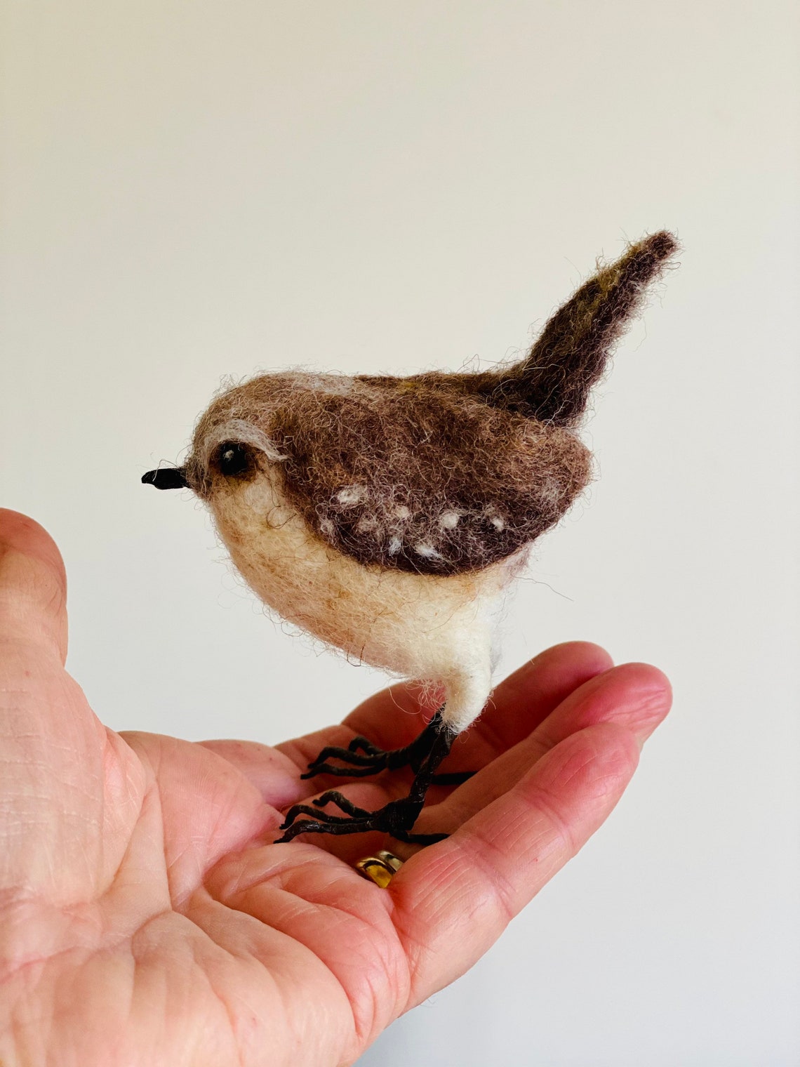 Wren/wren Sculpture/wren Ornament/jenny Wren/jenny Wren Ornament/needle ...