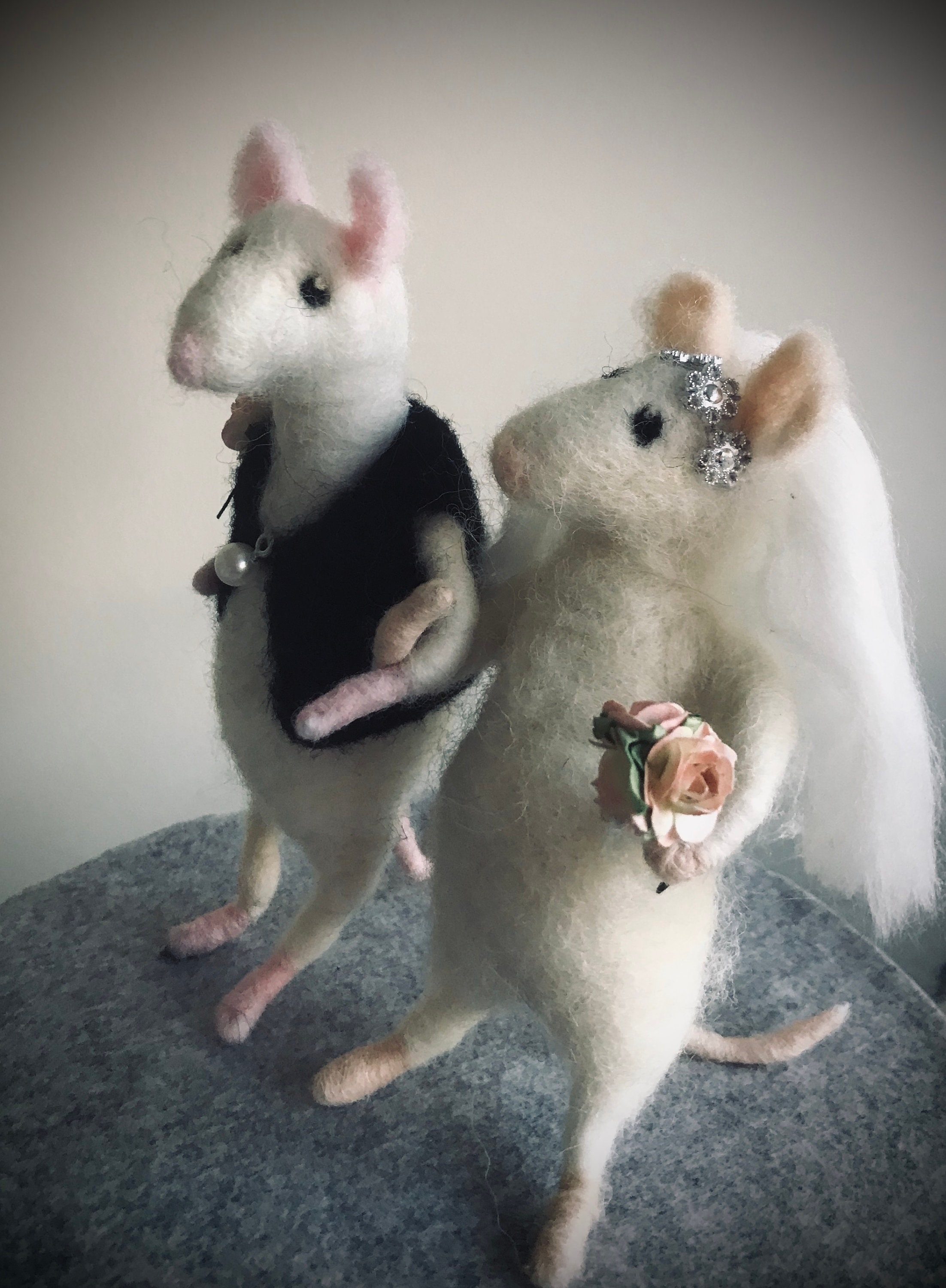 Mouse Wedding Cake Topper/Mice Topper/Mice Bride and groom/ | Etsy