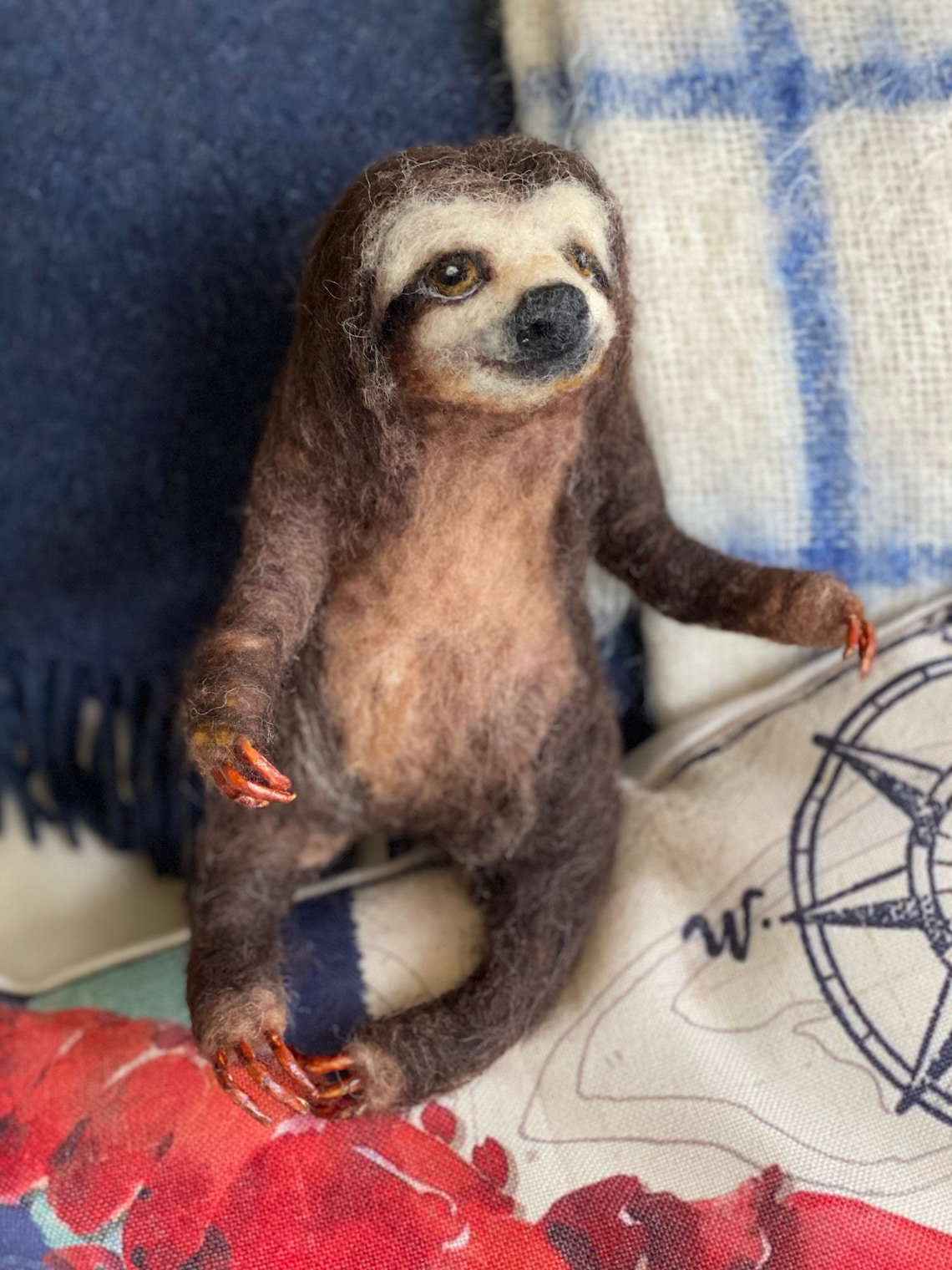 Sloth/Felted Animals/Needle Felted Sloth/Sloth Ornament/Felted | Etsy
