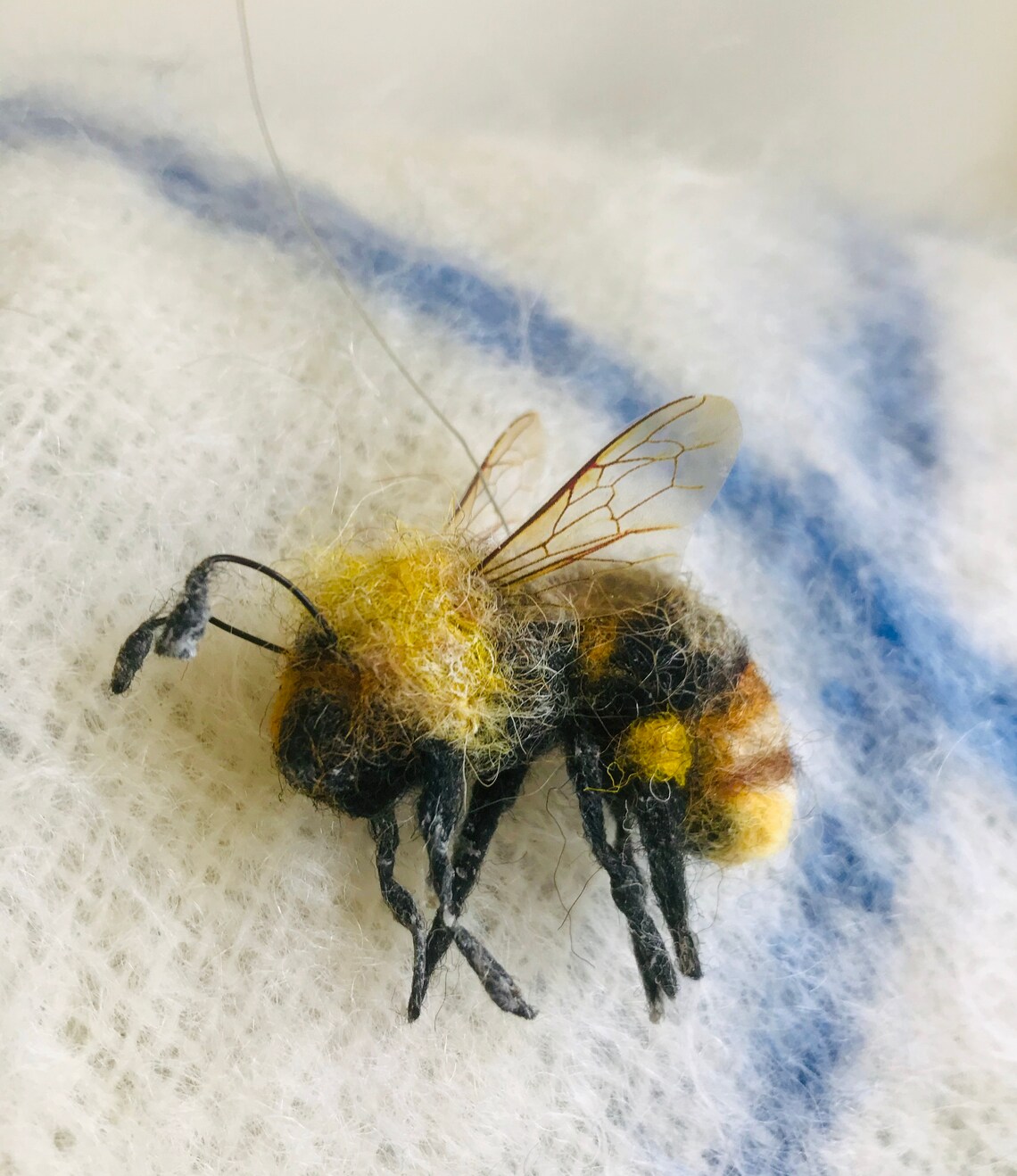 Honey Bee/Needle Felted Honey Bee/Bee Art/Bee/Bee Ornament/Bee | Etsy