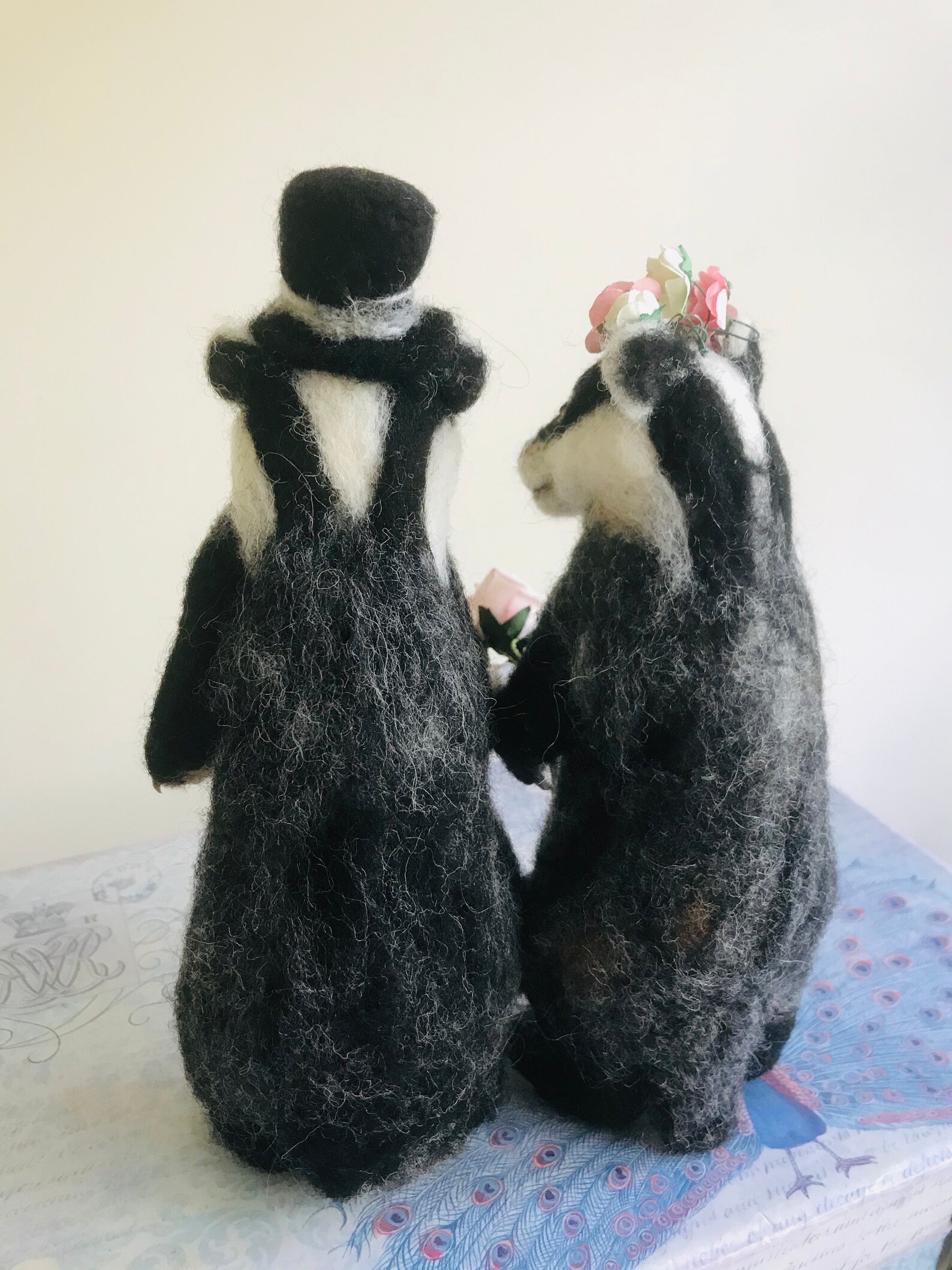 Badger Cake Topper/animal Wedding Cake Topper/needle Felted Badgers ...
