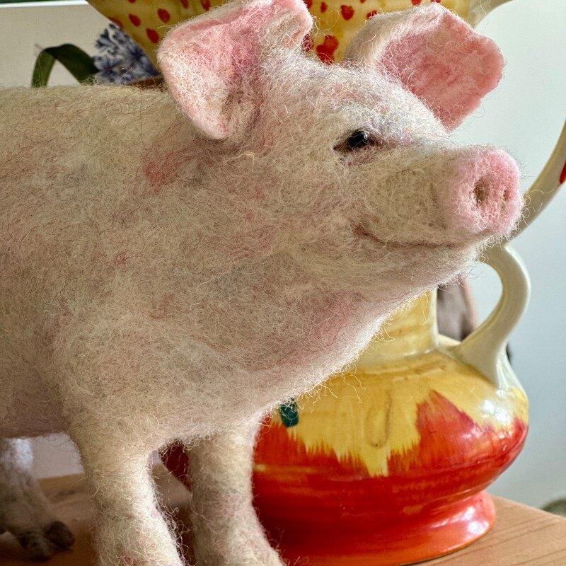 Felt Pig - Etsy