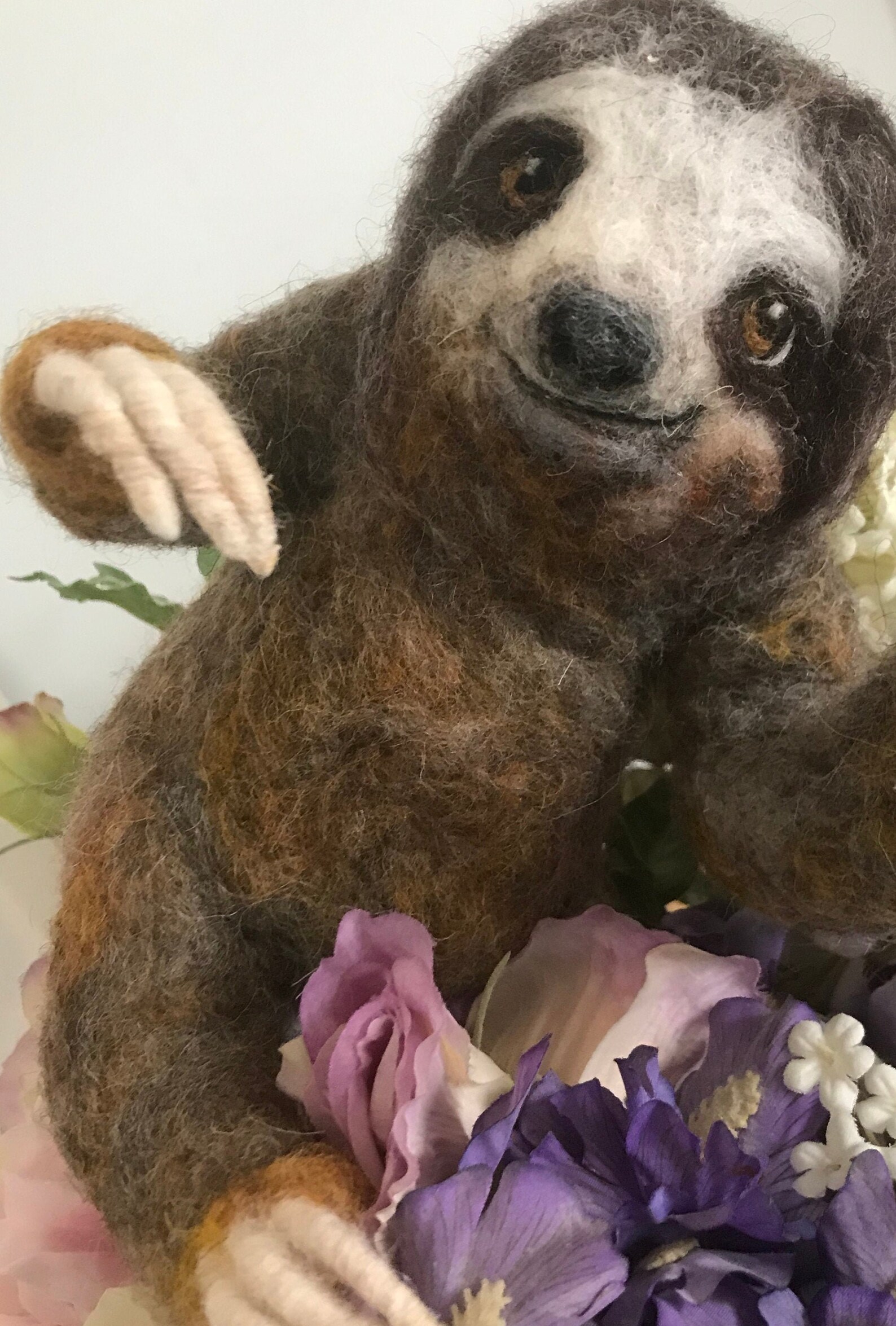 Sloth/Felted Animals/Needle Felted Sloth/Sloth Ornament/Felted | Etsy