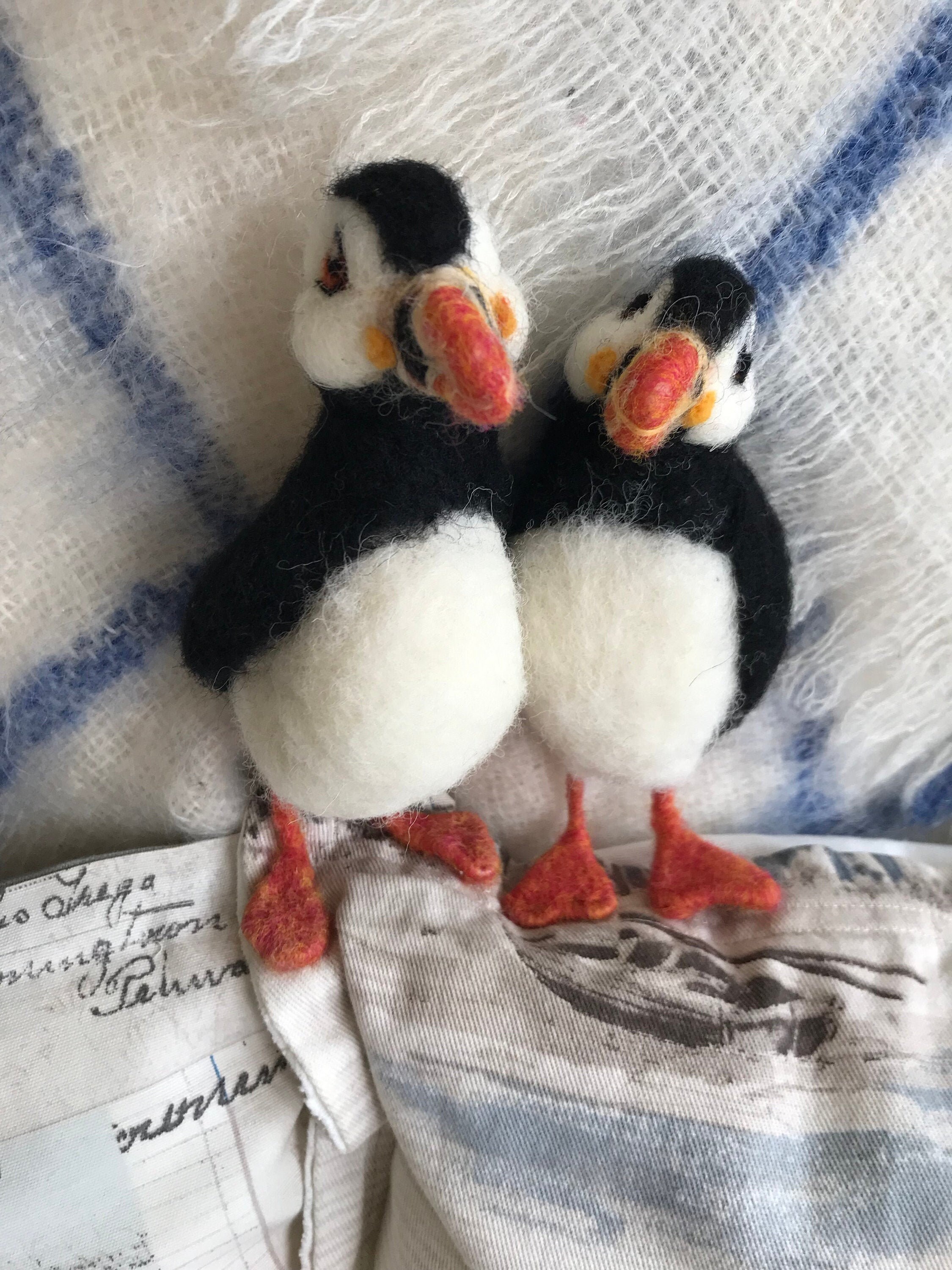 Puffin/needle Felt Puffin/felted Bird/felted Animals/needle | Etsy UK