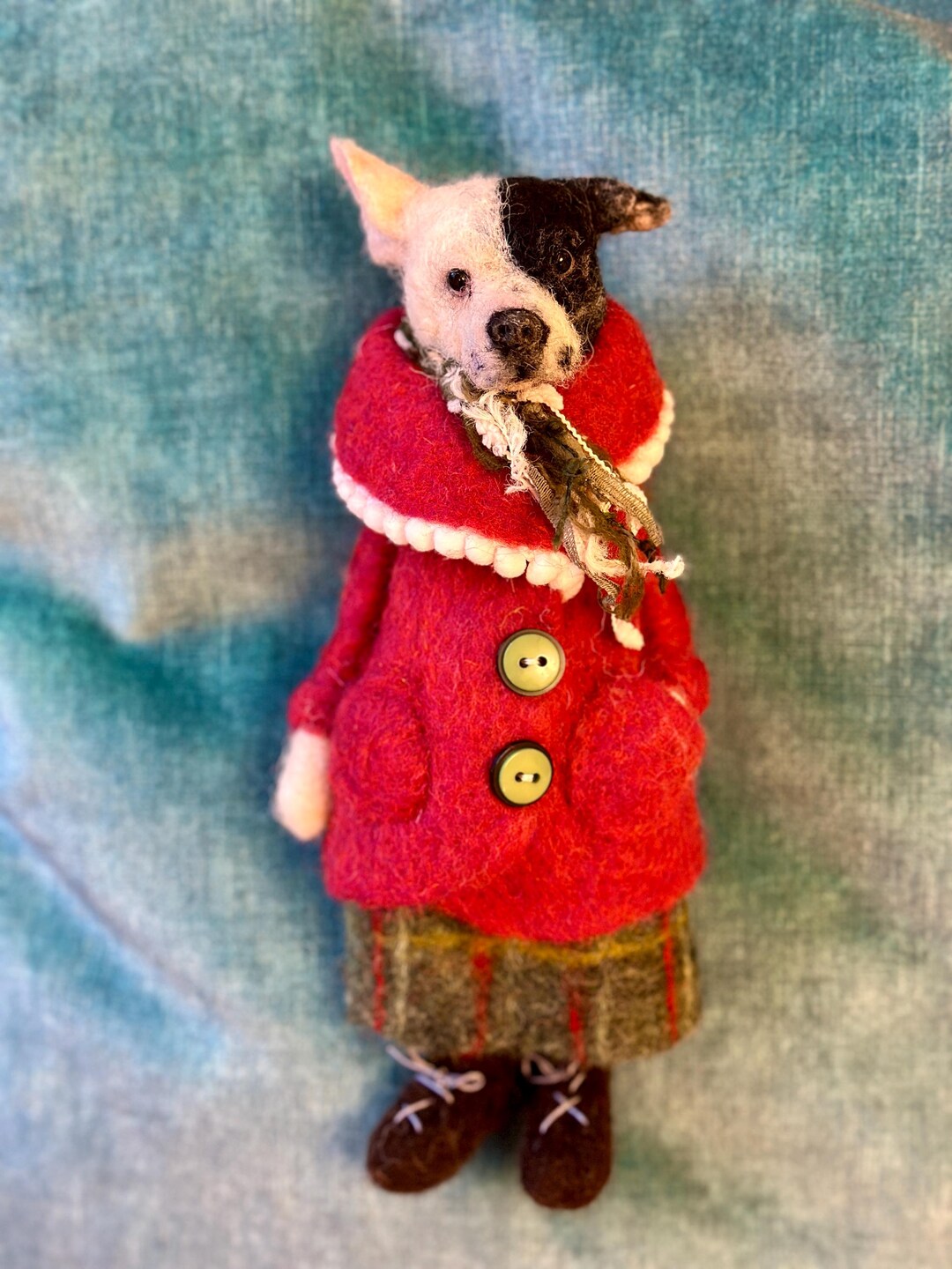 Custom Needle Felted Dog Doll: Personalized Pet Portrait Sculpture ...