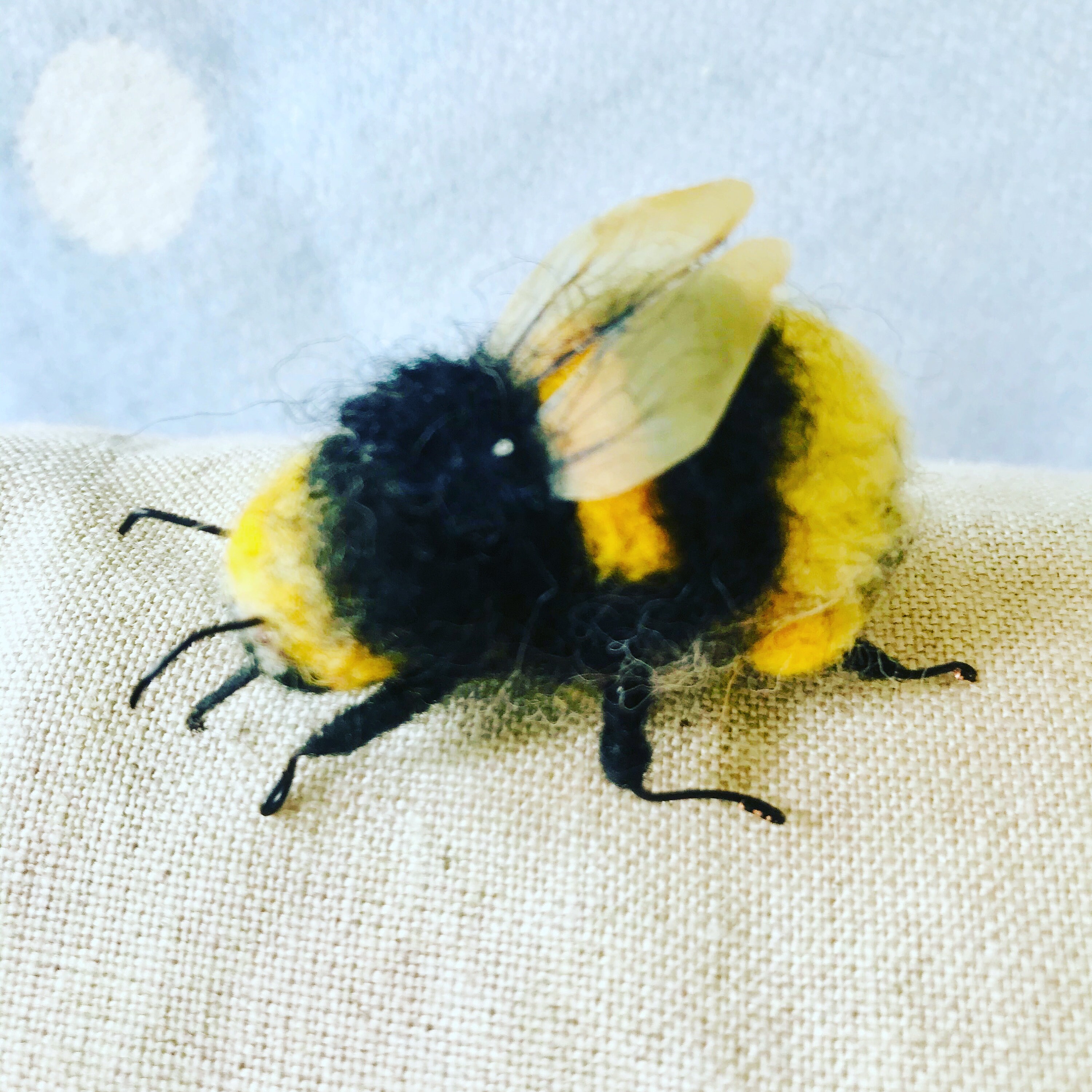 Felting Fiber Arts felted bumble bee ornament gift for bee lover bumble ...