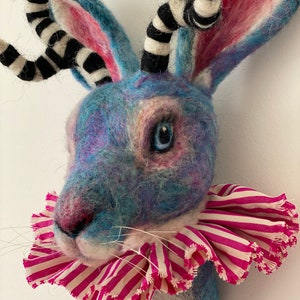 Wall Decor/jackalope Art/faux Taxidermy/fantasy Jackalope /needle ...