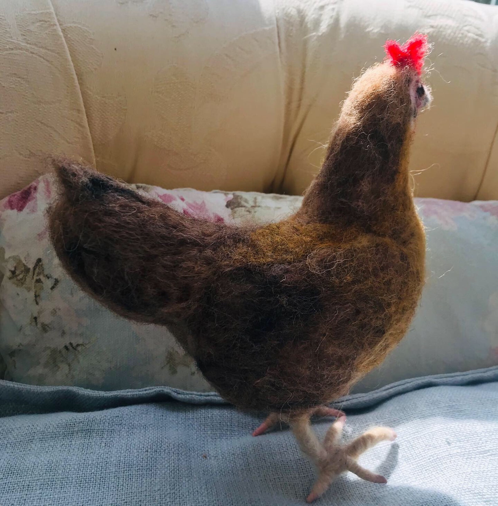 Needle Felted Chicken/Hen/Little brown hen/Chicken/Chicken | Etsy