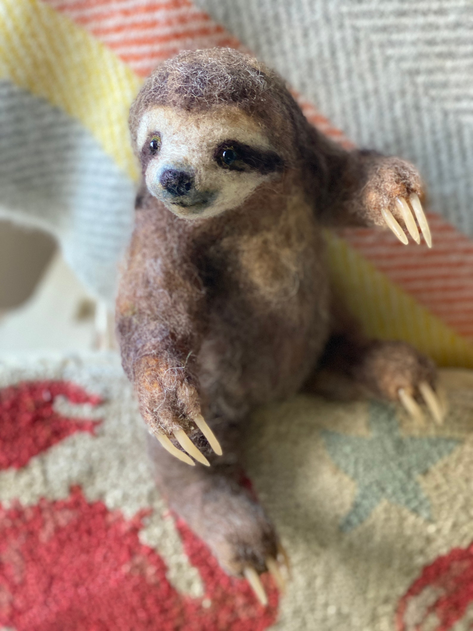 Sloth/felted Animals/needle Felted Sloth/sloth Ornament/felted - Etsy