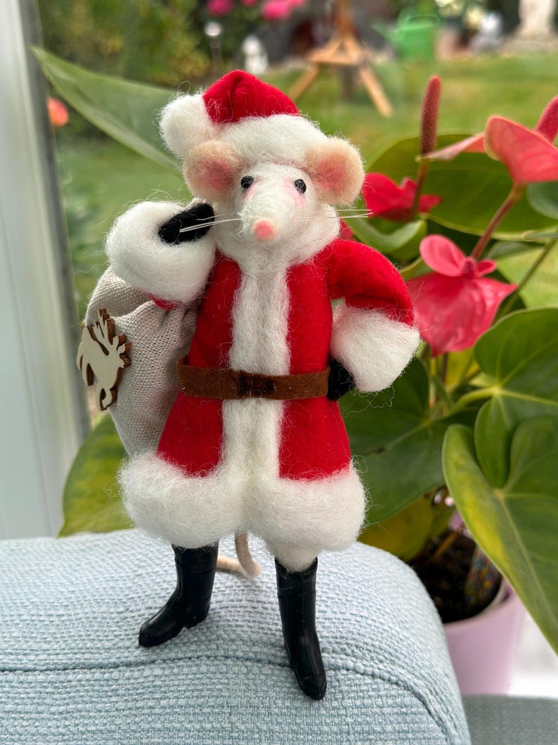 Santa Mouse/xmas Mouse Ornament/christmas Mouse/santa Ornament/mice ...