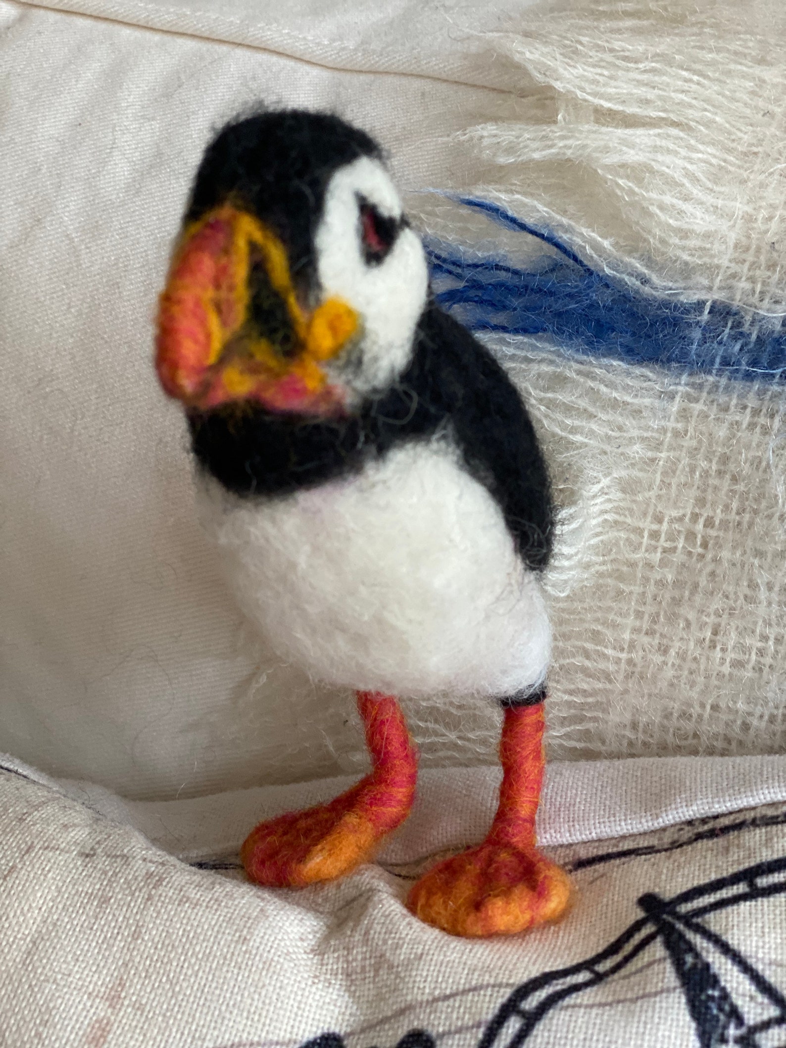 Puffin/needle Felt Puffin/felted Bird/felted Animals/needle - Etsy UK