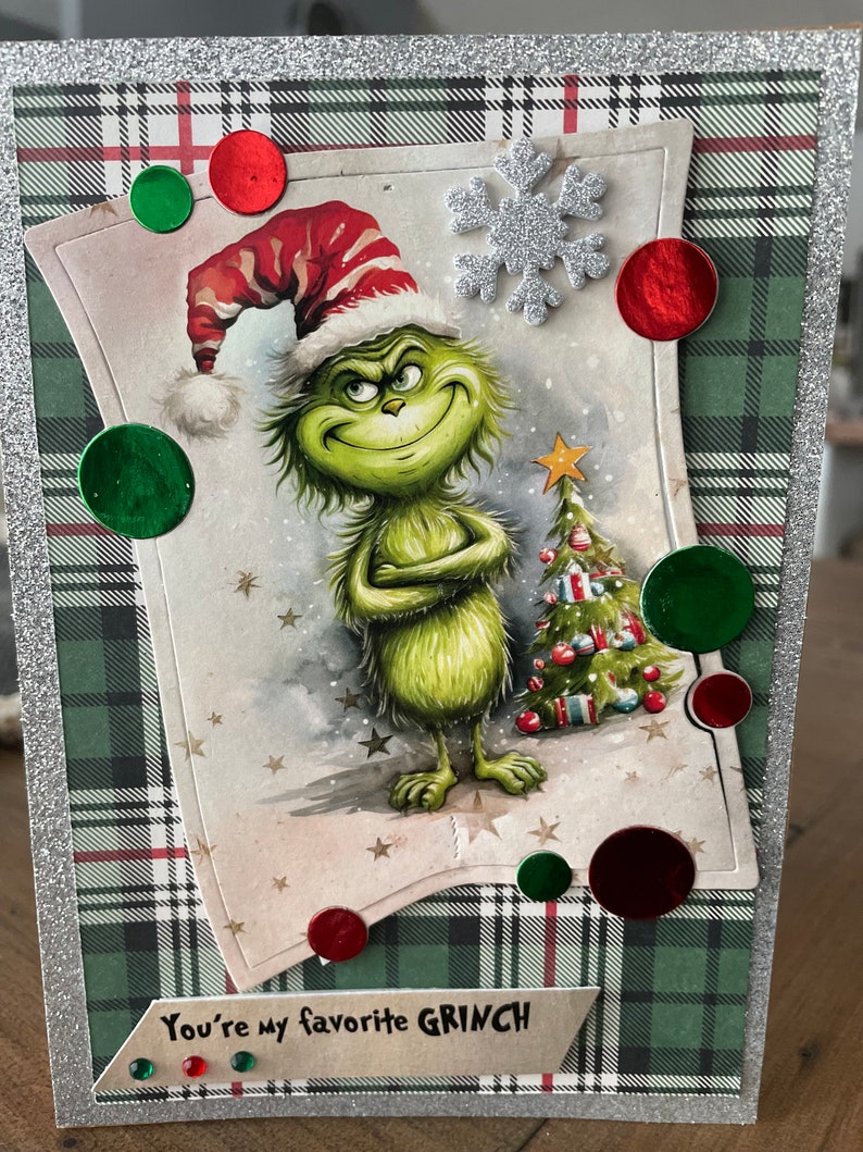 Grinch Christmas Card - Etsy