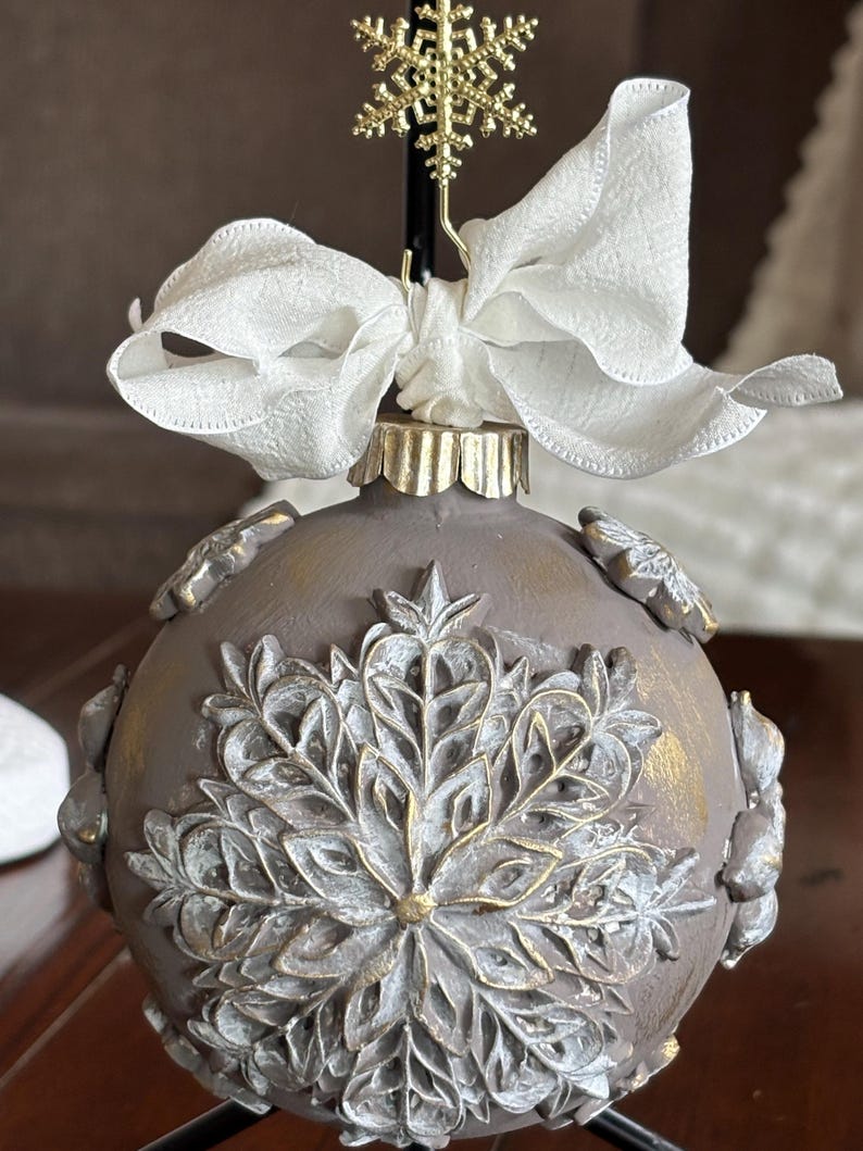 Handcrafted Round Christmas Bauble - Etsy