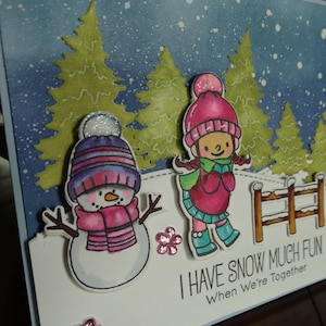 Hand Made Snowman Winter Scene Card - Etsy