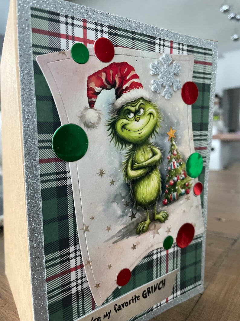 Grinch Christmas Card - Etsy