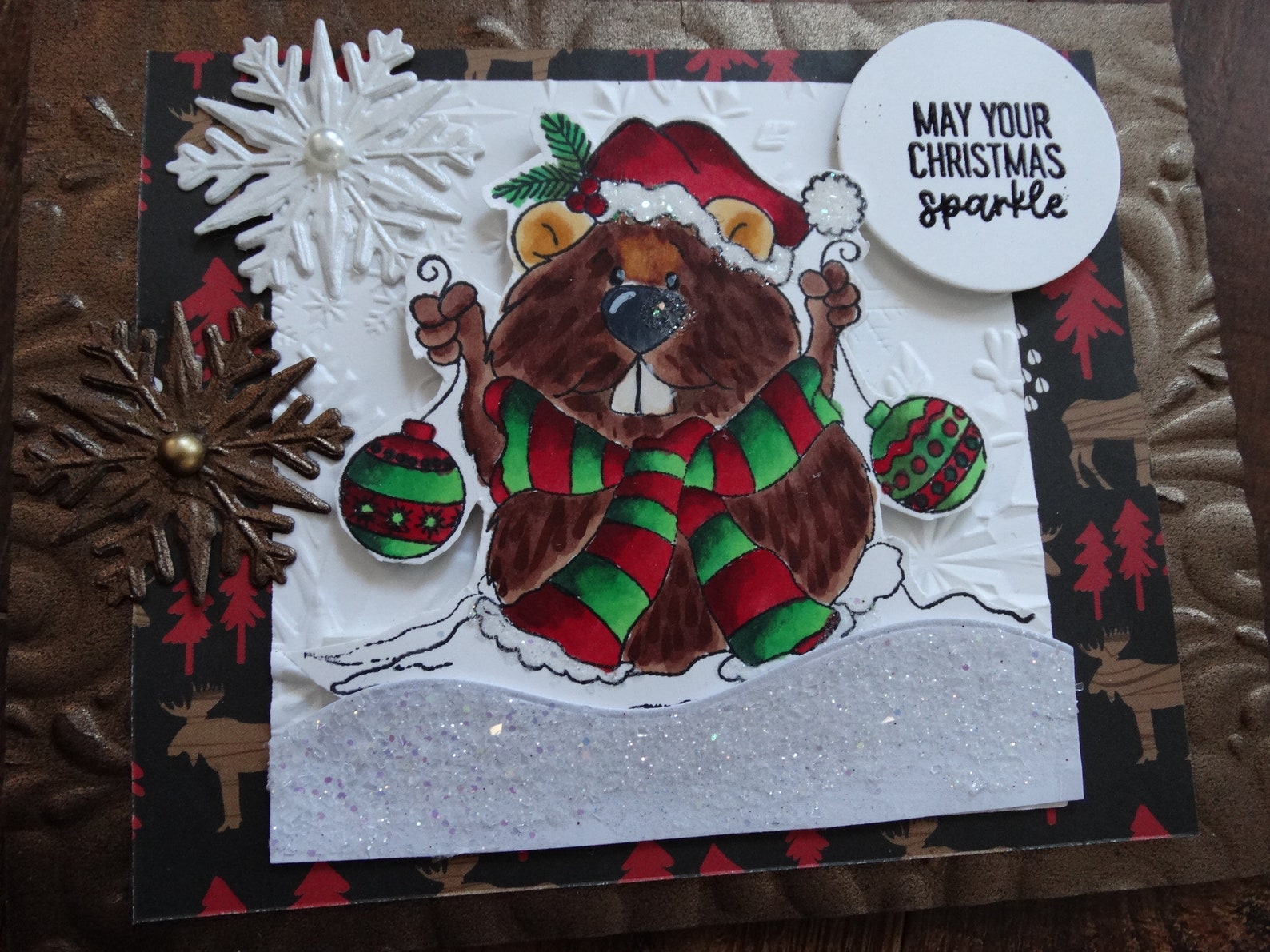 Cute Gopher Christmas Card Hand Made - Etsy