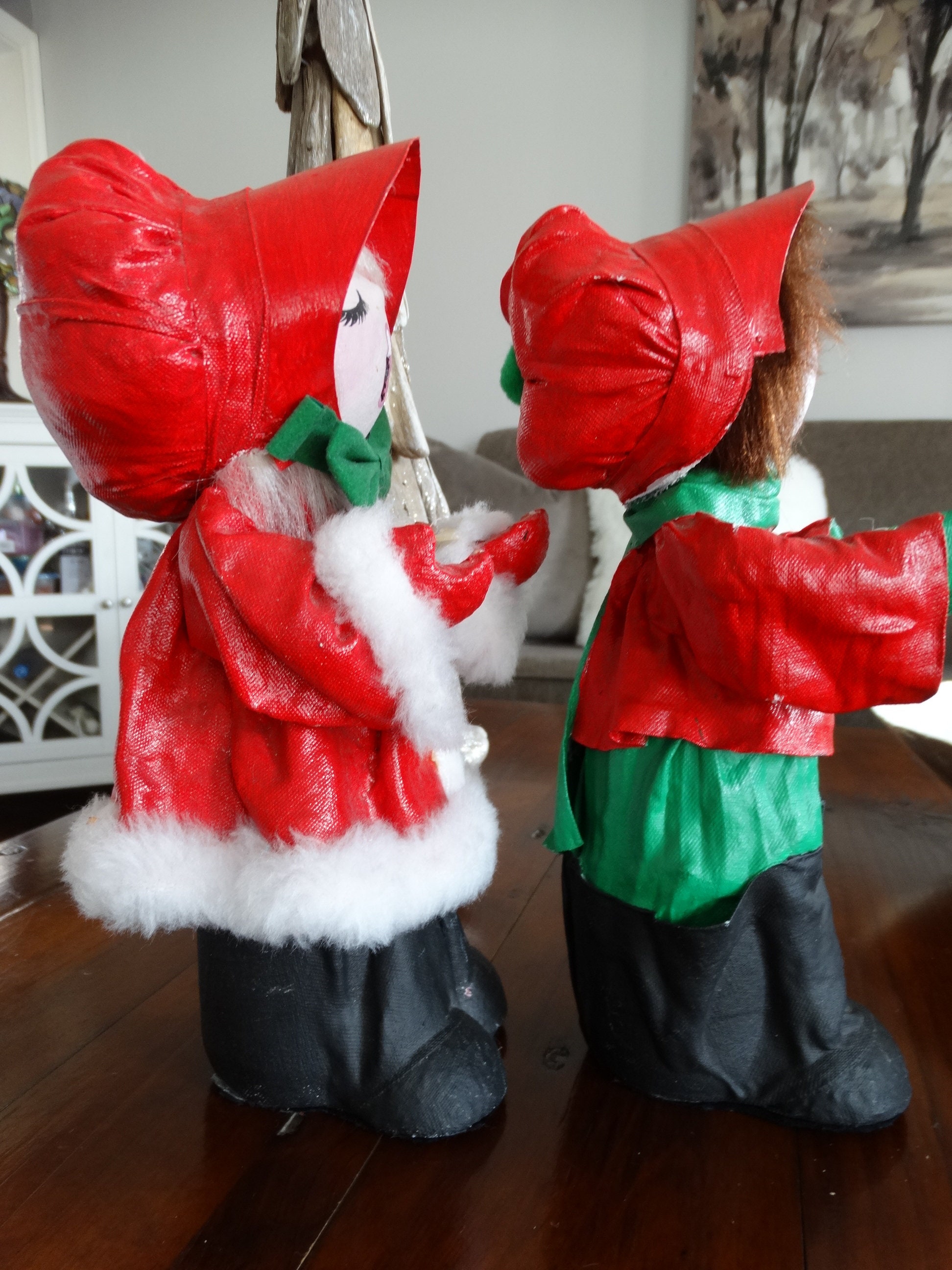 Vintage Paper Mache Christmas Carolers - Etsy