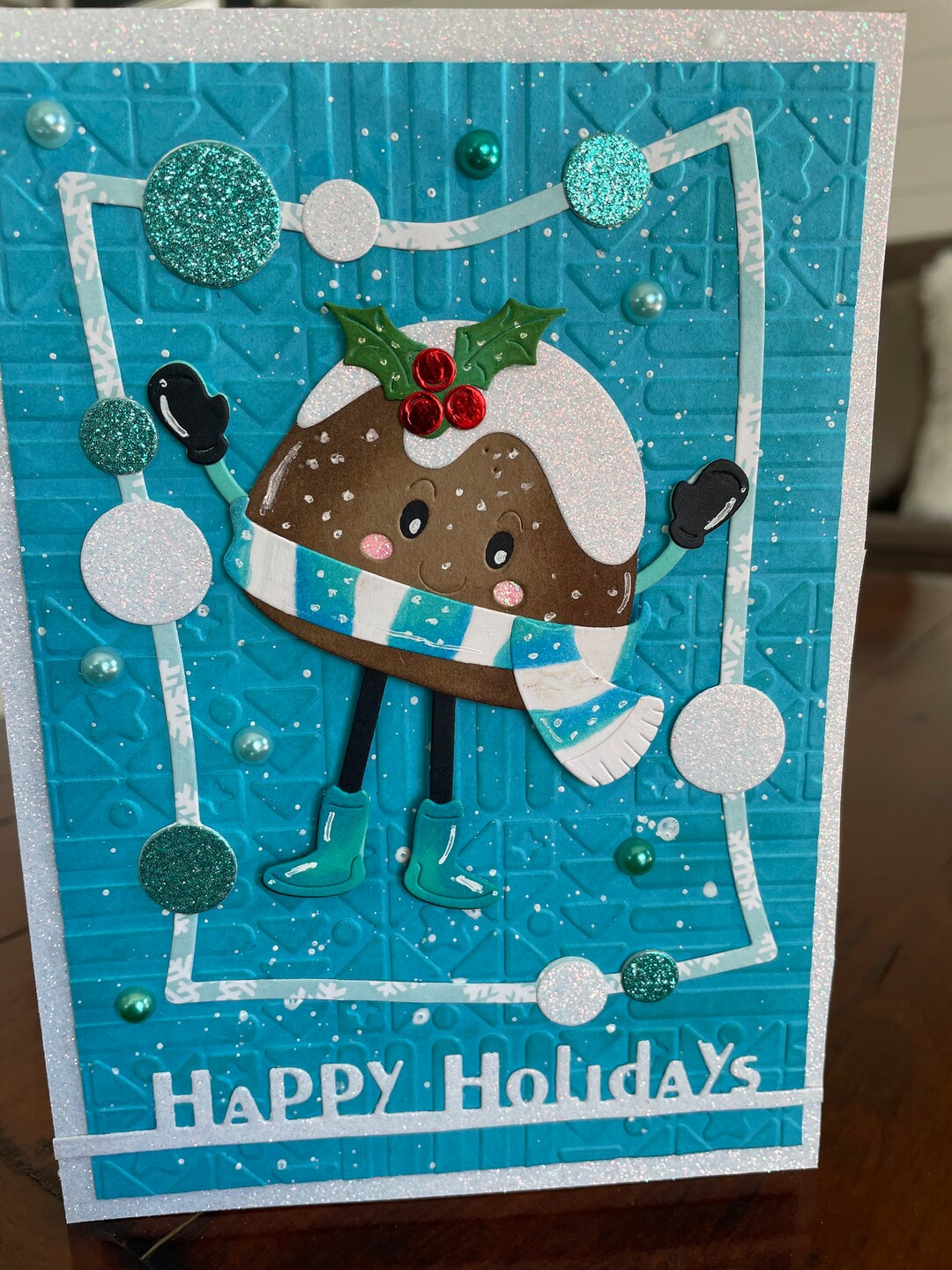 Dancing Figgy Pudding Handmade Card - Etsy