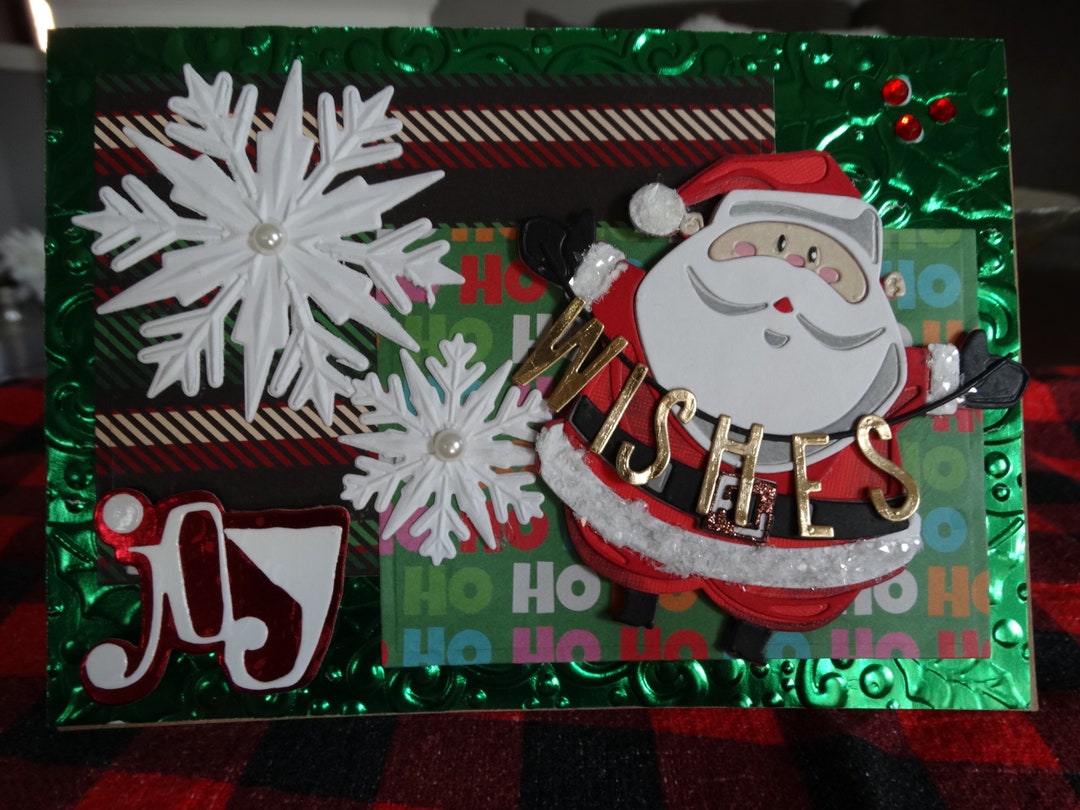 Hand Made Santa Christmas Card - Etsy