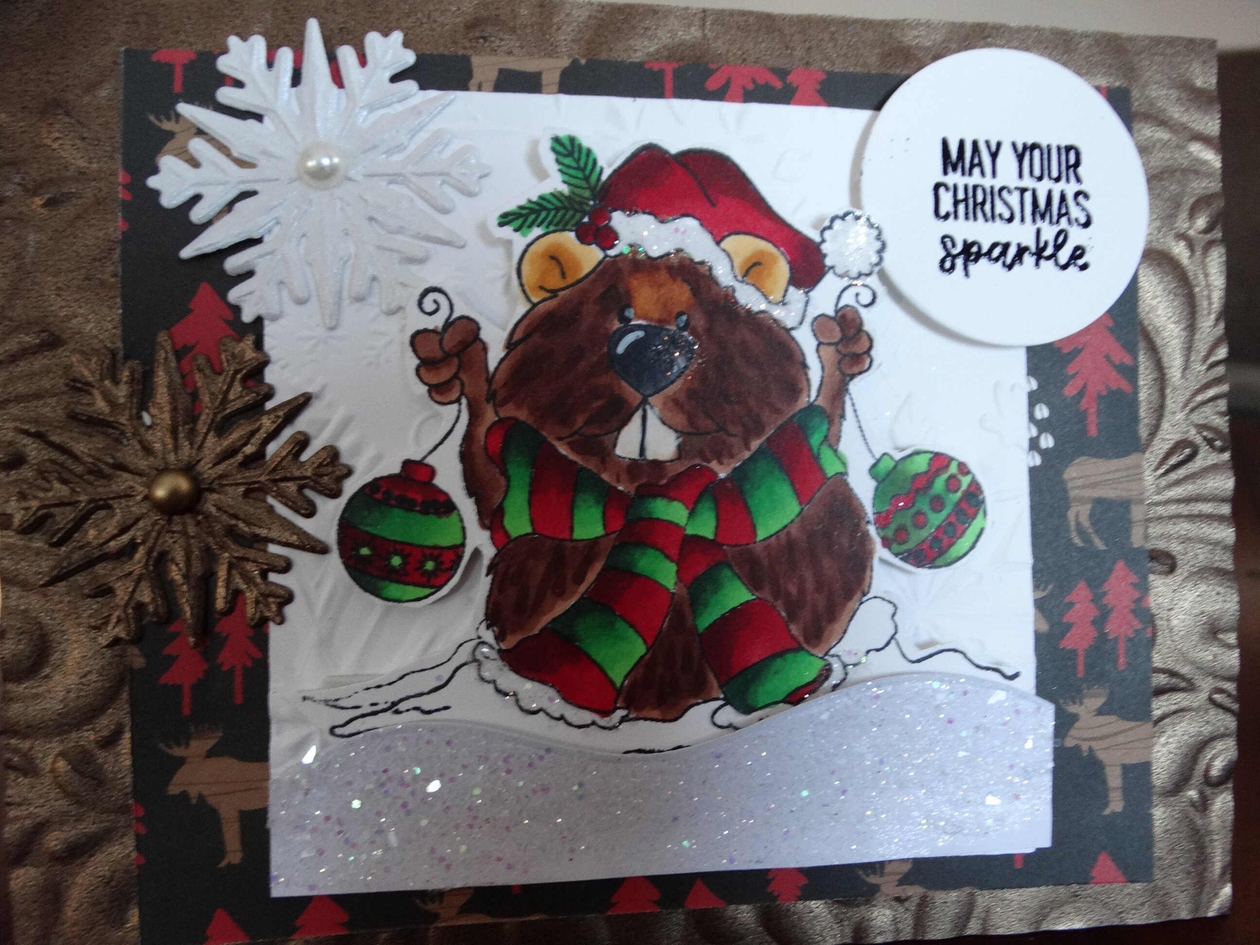 Cute Gopher Christmas Card Hand Made - Etsy