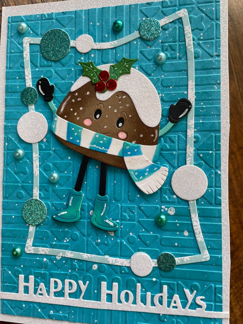 Dancing Figgy Pudding Handmade Card - Etsy